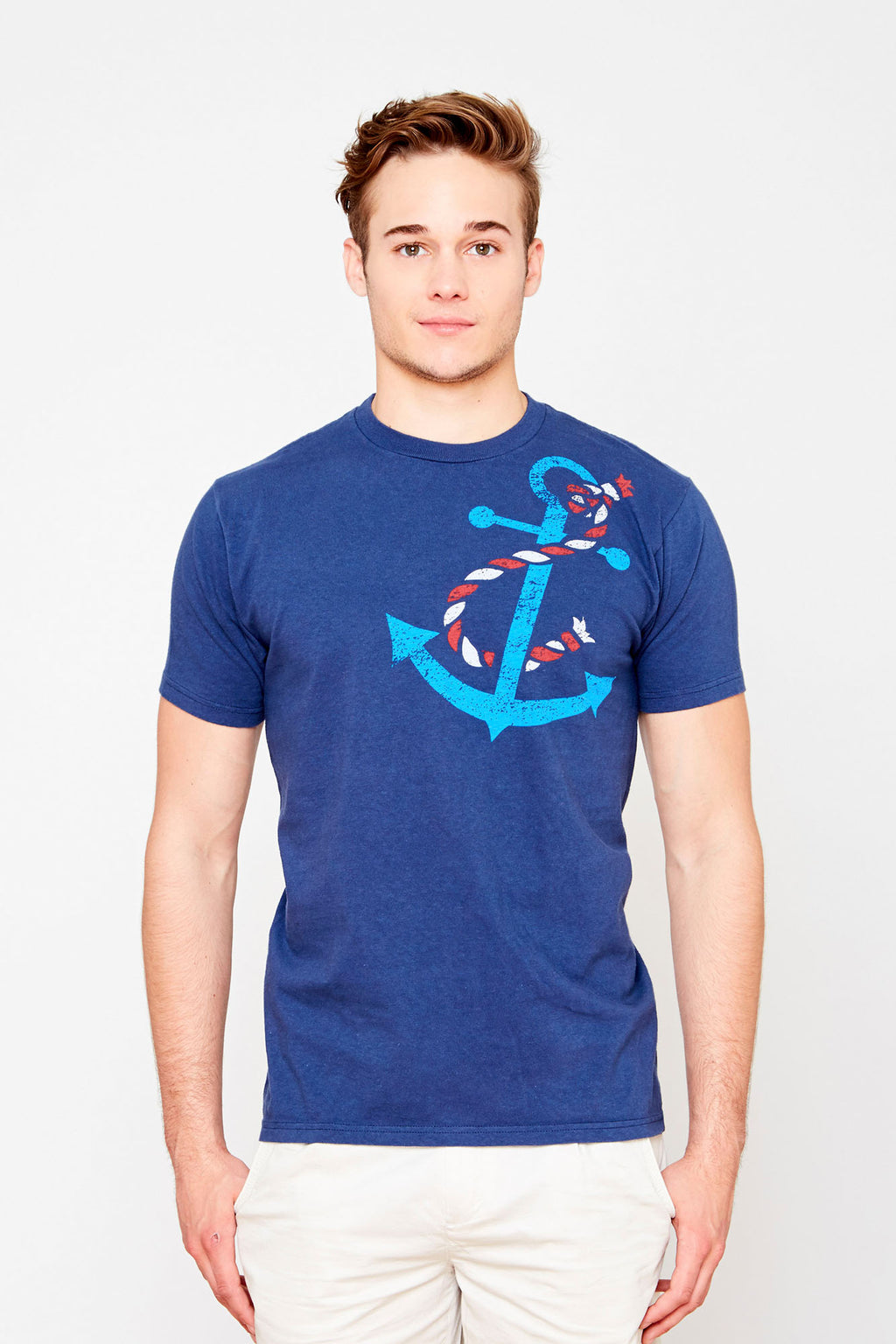 Vintage Anchor Tee in Navy – wall + crown - coastal inspired, american ...